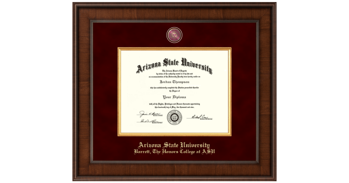 Presidential Masterpiece Diploma Frame in Madison Arizona State ...