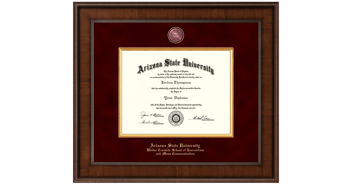 Presidential Masterpiece Diploma Frame in Madison Arizona State ...