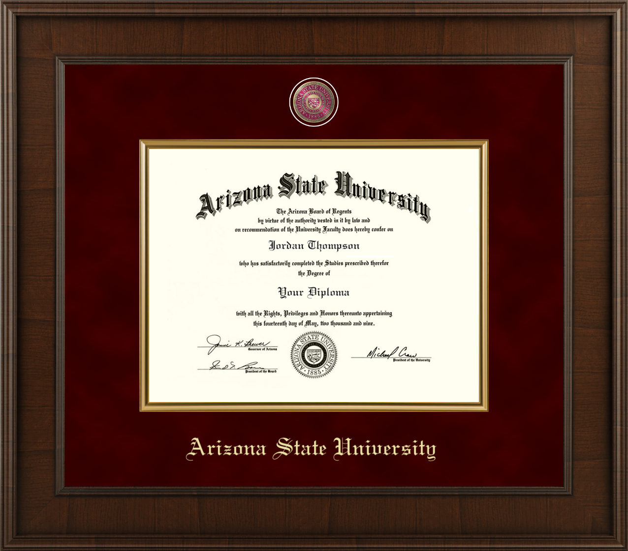 Arizona State University Presidential Masterpiece Diploma Frame in ...