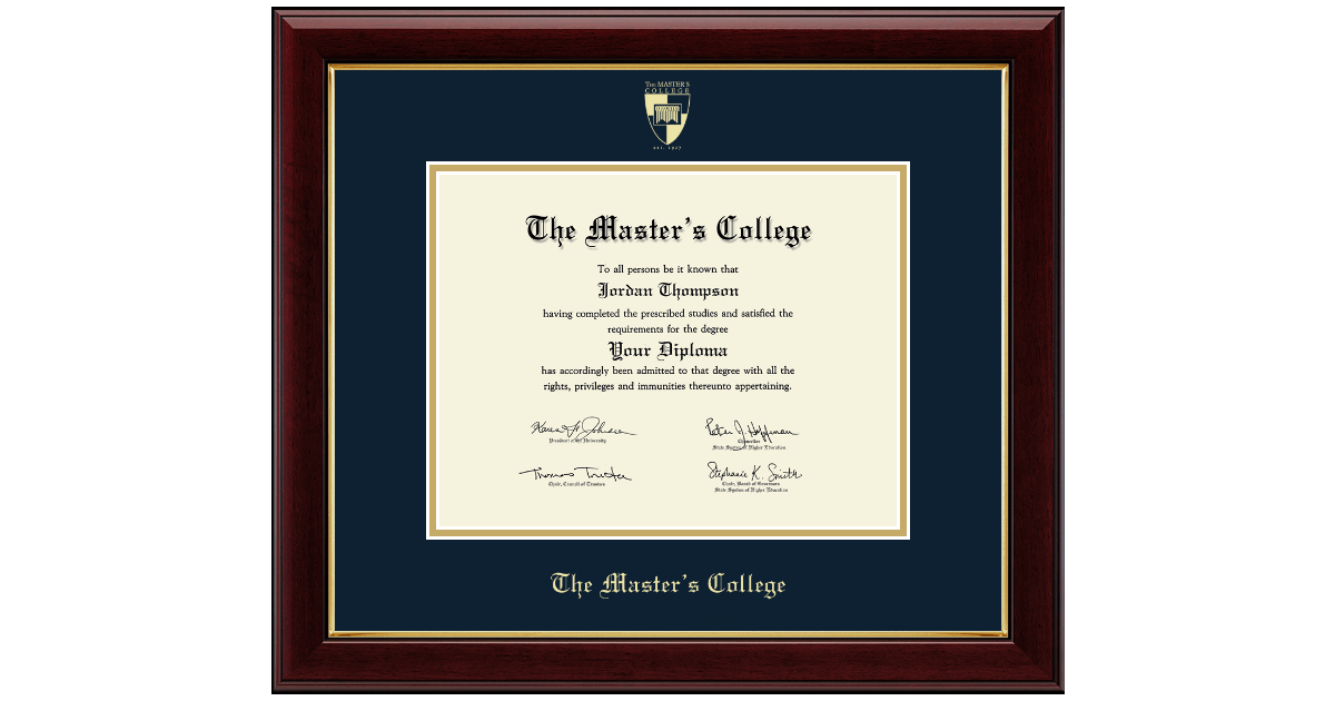 Gold Embossed Diploma Frame in Gallery The Master's College - Item #225040