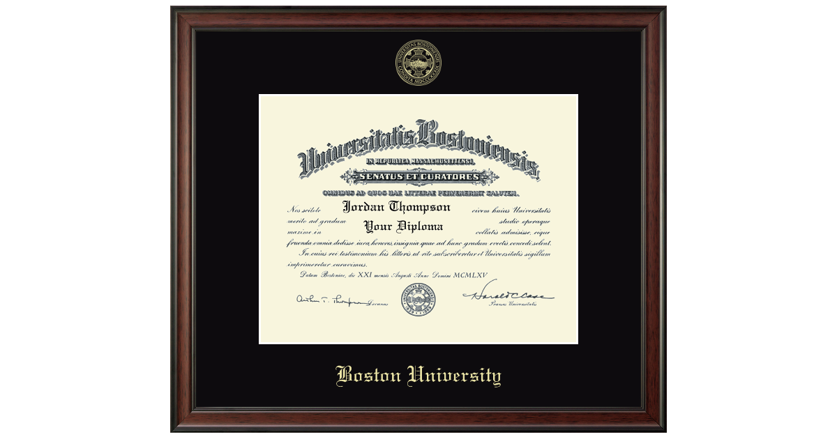 Gold Embossed Diploma Frame in Studio Boston University - Item #226598 ...