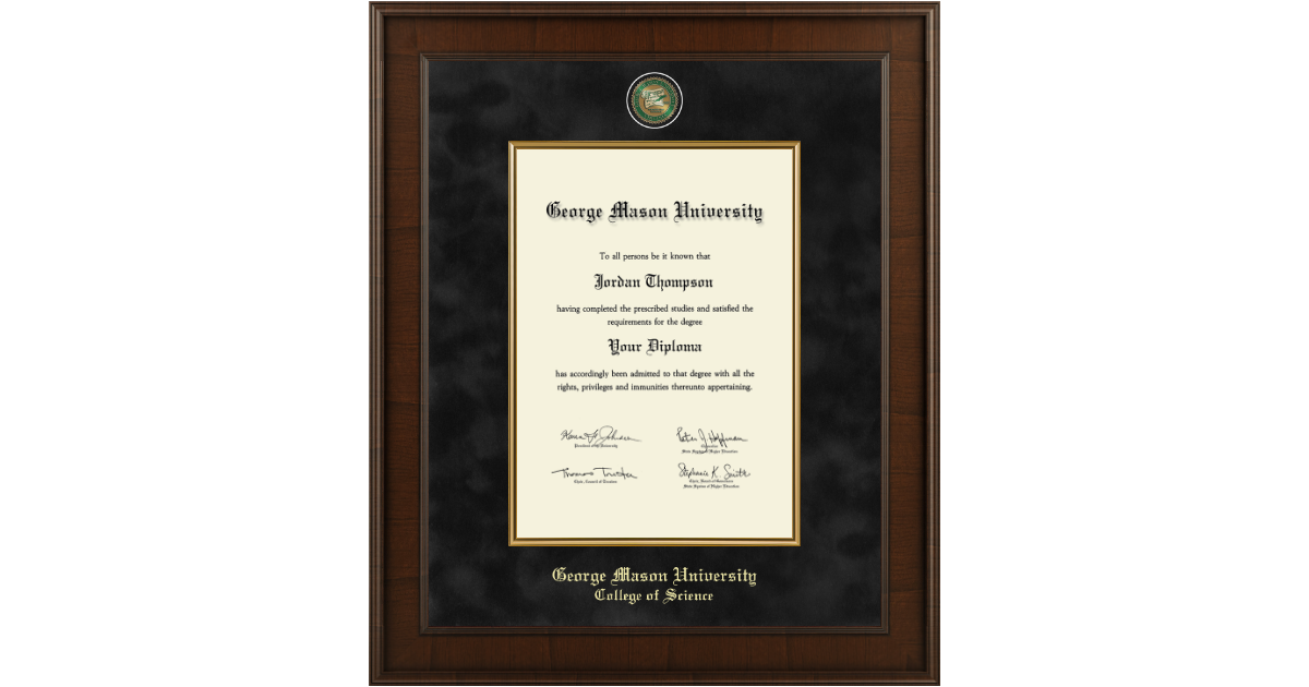 Presidential Masterpiece Diploma Frame in Madison George Mason ...