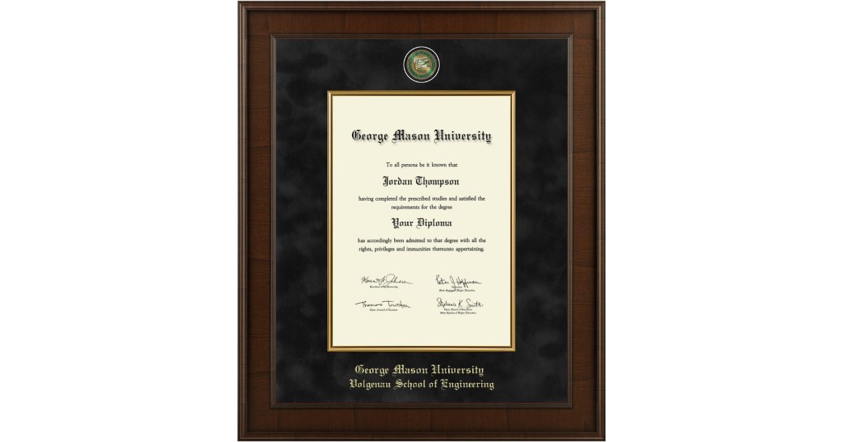 Presidential Masterpiece Diploma Frame in Madison George Mason ...