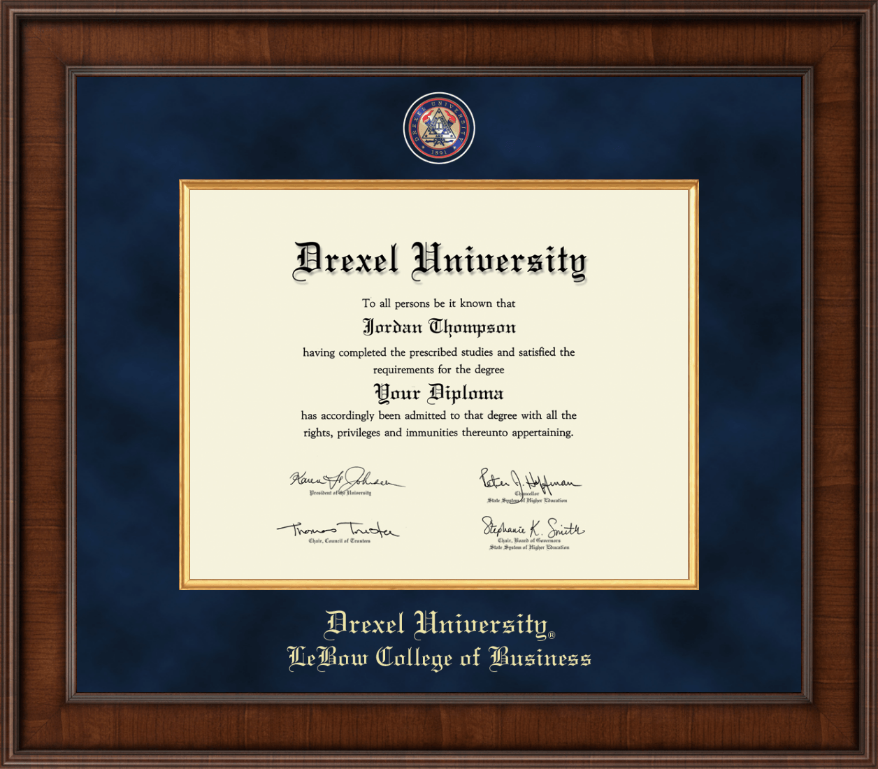 Drexel University Presidential Masterpiece Diploma Frame in Madison ...