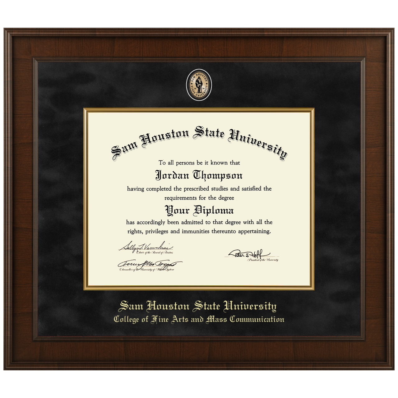 Presidential Masterpiece Diploma Frame in Madison Sam Houston State ...