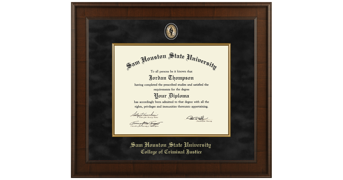 SHSU College of Criminal Justice Diploma Frames | Church Hill Classics