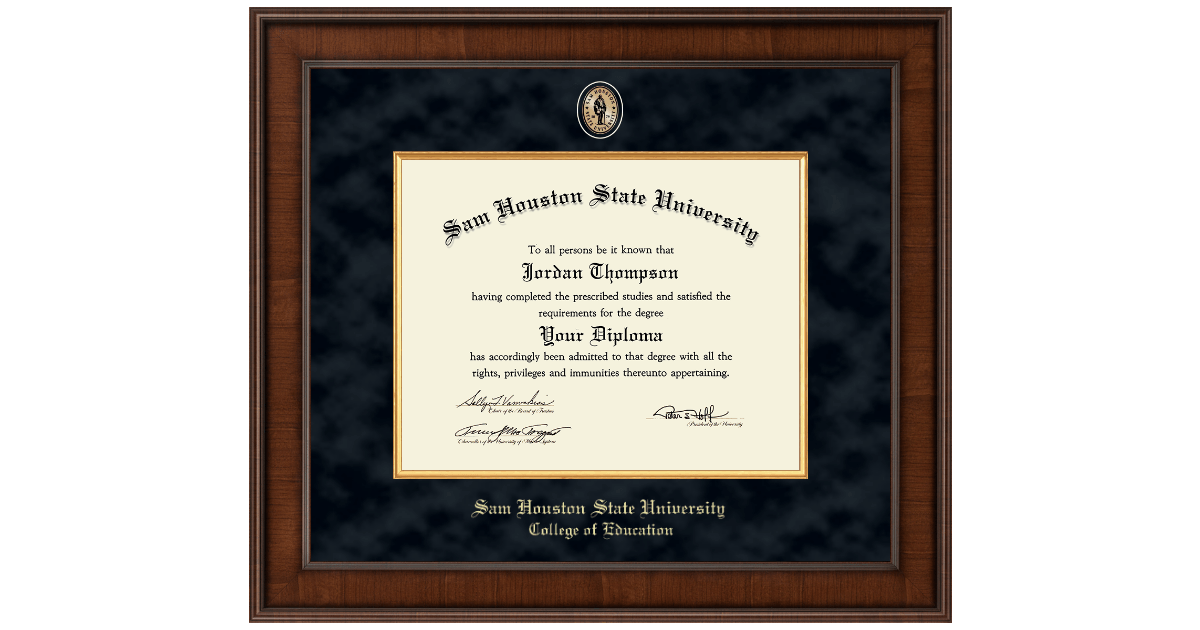 SHSU College of Education Diploma Frames | Church Hill Classics