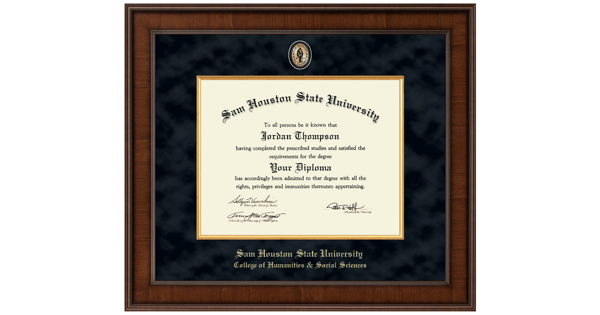 SHSU College of Humanities & Social Sciences Diploma Frames