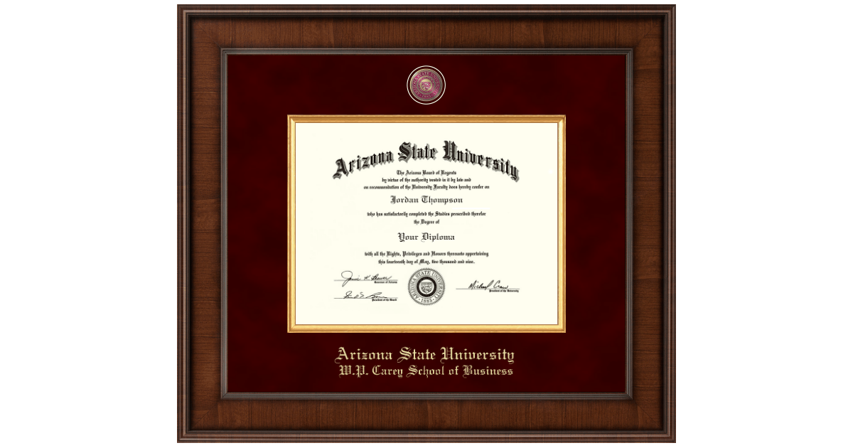 Presidential Masterpiece Diploma Frame in Madison Arizona State ...