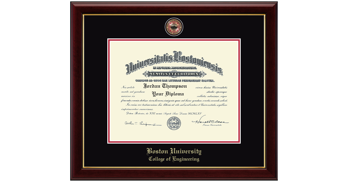 Masterpiece Medallion Diploma Frame in Gallery Boston University - Item ...