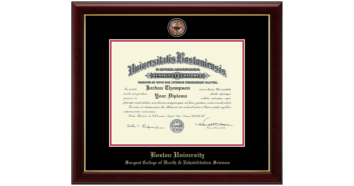 Masterpiece Medallion Diploma Frame in Gallery Boston University - Item ...