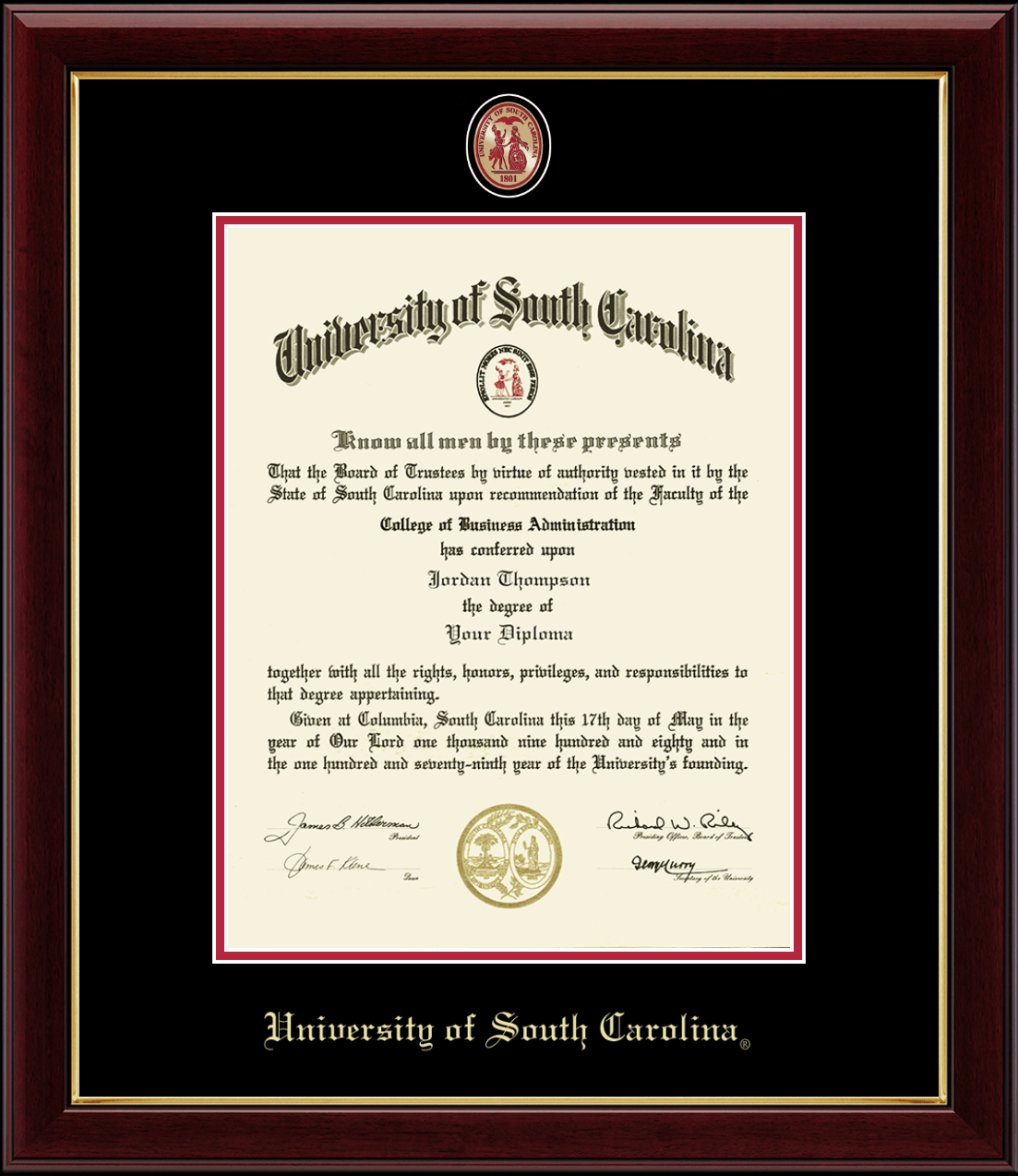University of South Carolina Masterpiece Medallion Diploma Frame in ...