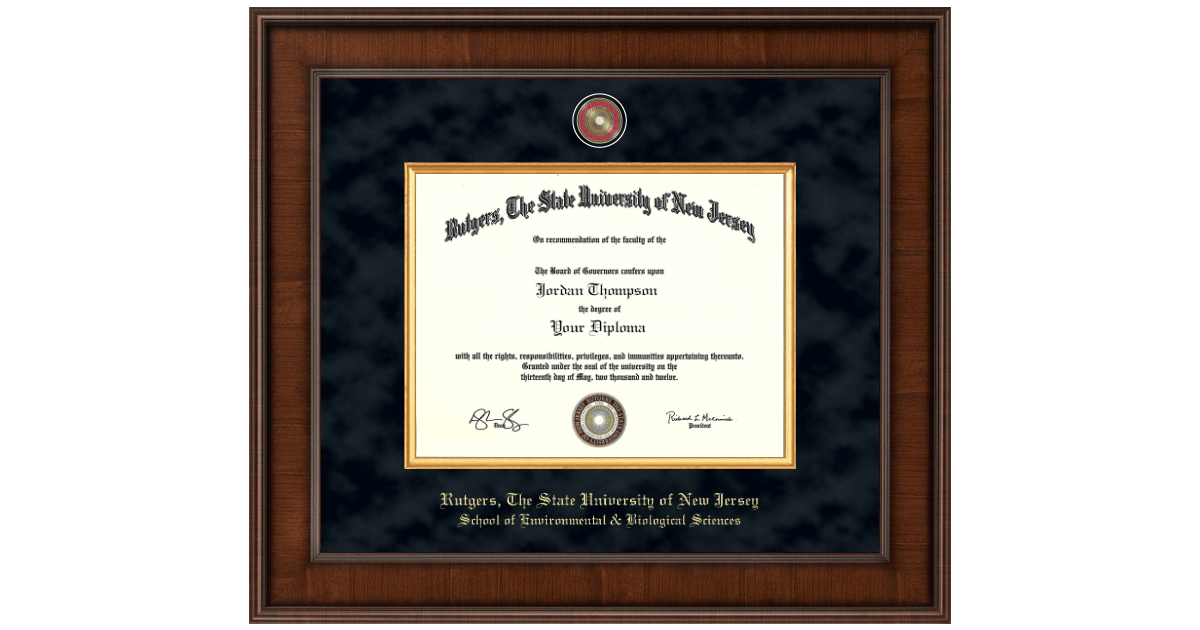 Rutgers School of Environmental and Biological Sciences Diploma Frames