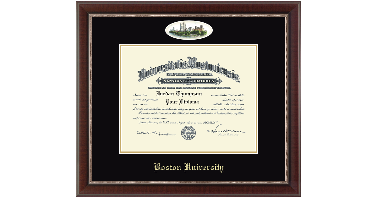 Campus Cameo Diploma Frame in Chateau Boston University - Item #228451 ...