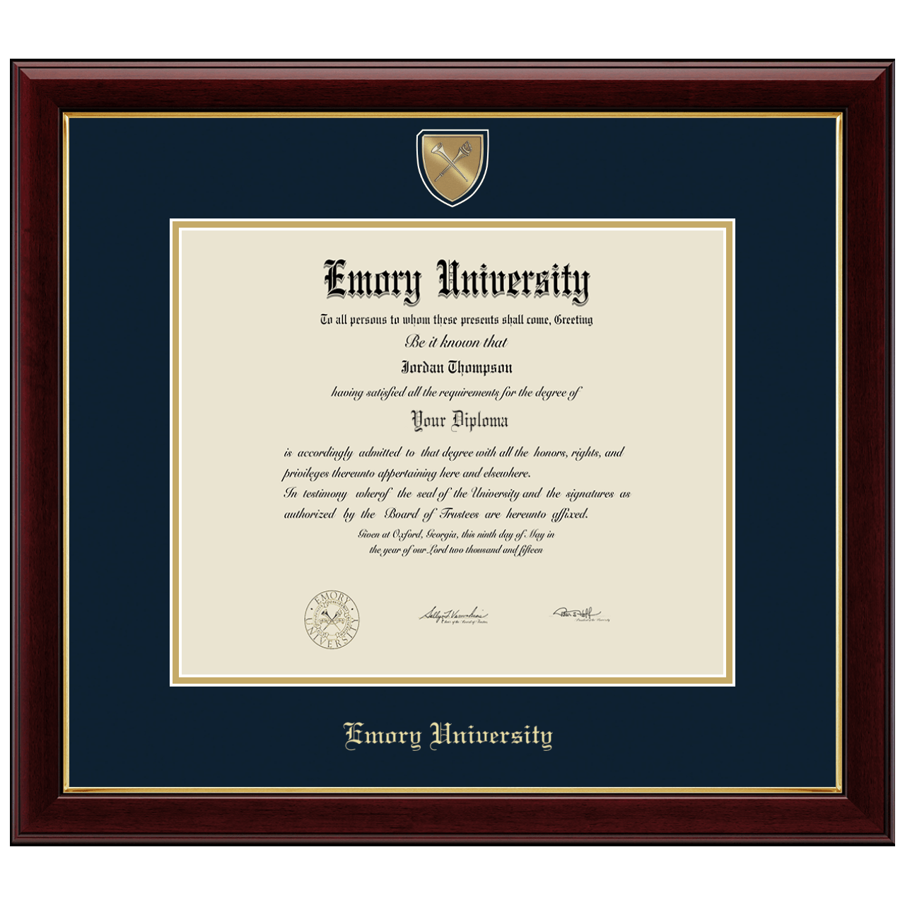 Masterpiece Medallion Diploma Frame in Gallery Emory University - Item ...