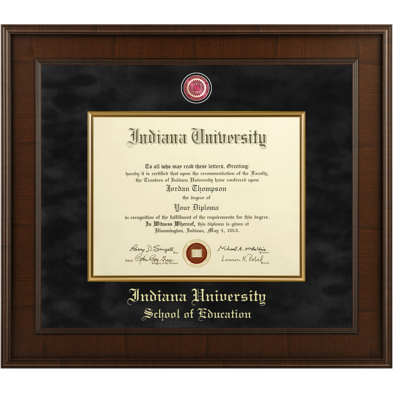 IU School of Education Diploma Frames | Church Hill Classics