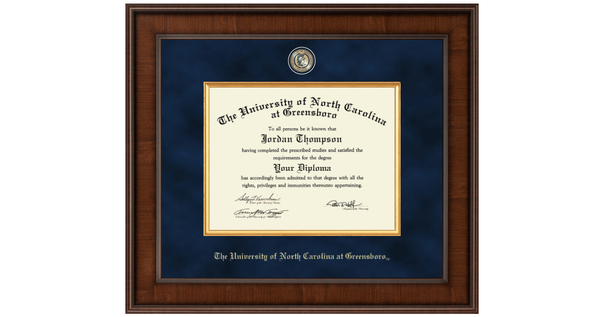 UNC Greensboro Diploma Frame | Church Hill Classics