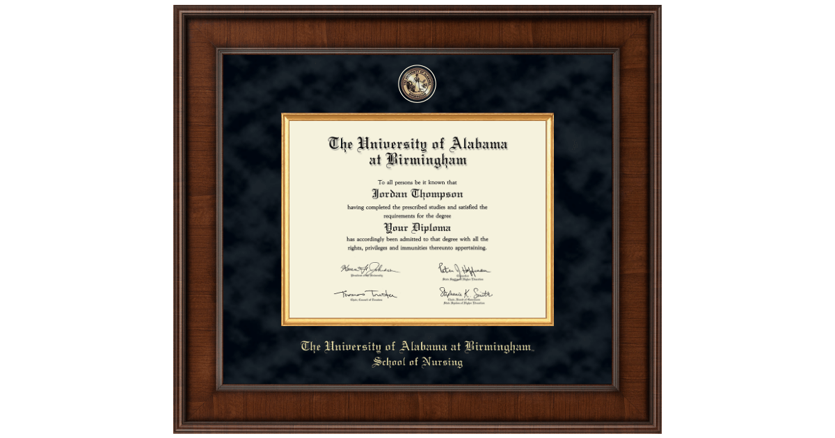 UAB School of Nursing Diploma Frames | Church Hill Classics