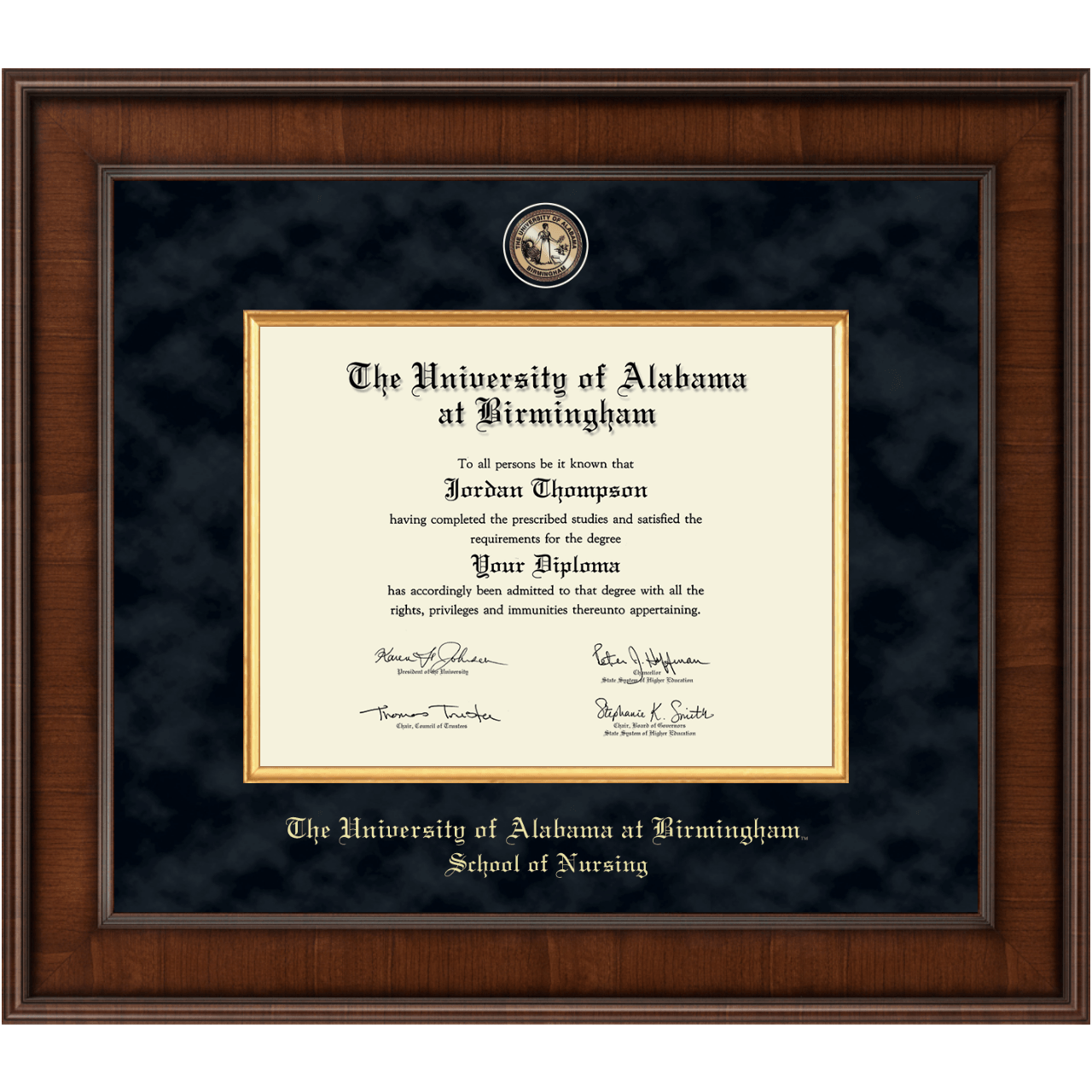 UAB School of Nursing Diploma Frames | Church Hill Classics