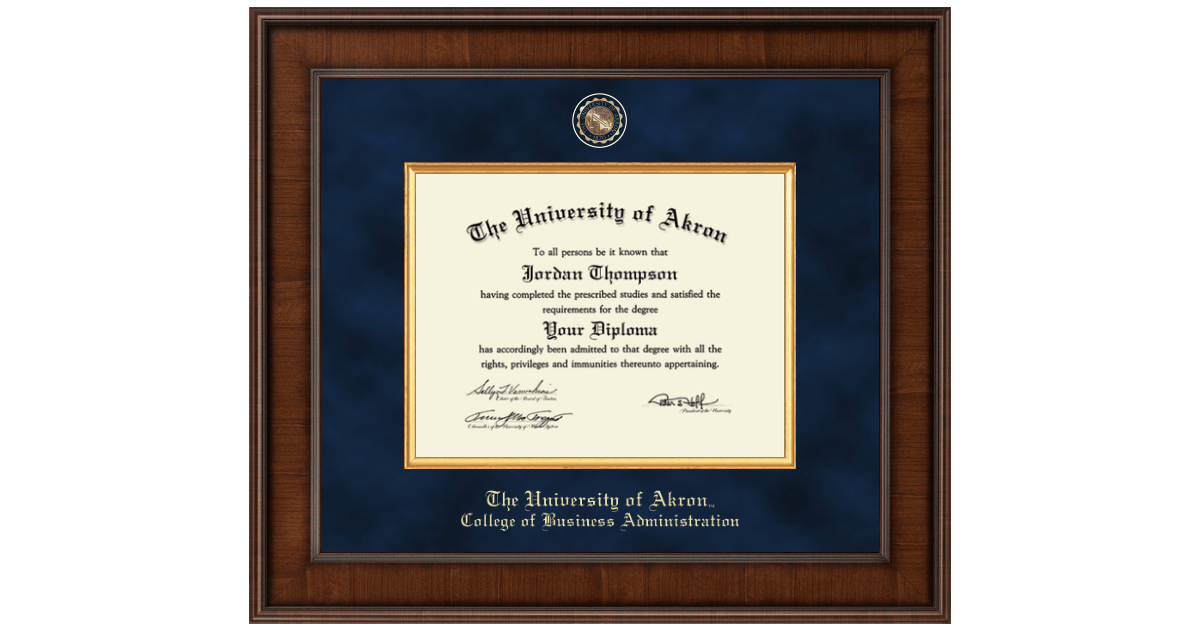 Akron College of Business Administration Diploma Frames