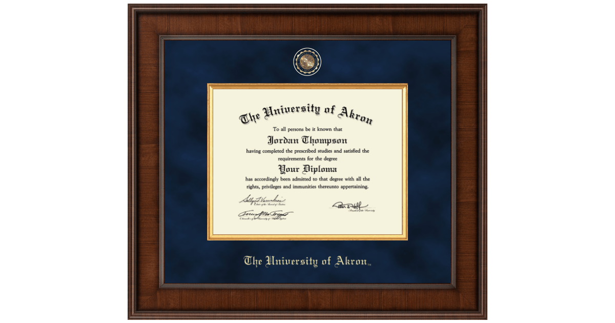 The University of Akron Diploma Frame | Church Hill Classics