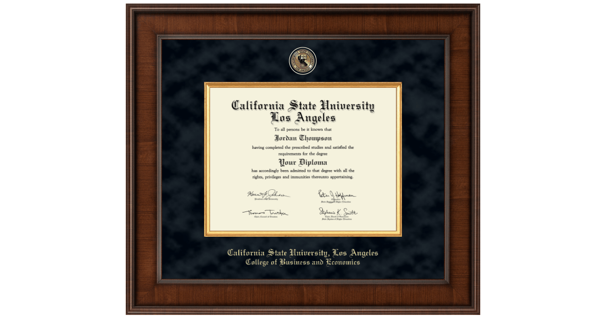 Cal State LA College of Business and Economics Diploma Frames