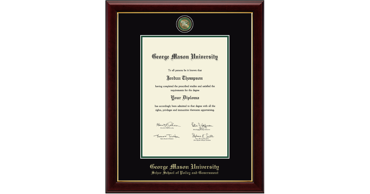 GMU Schar School of Policy and Government Diploma Frames