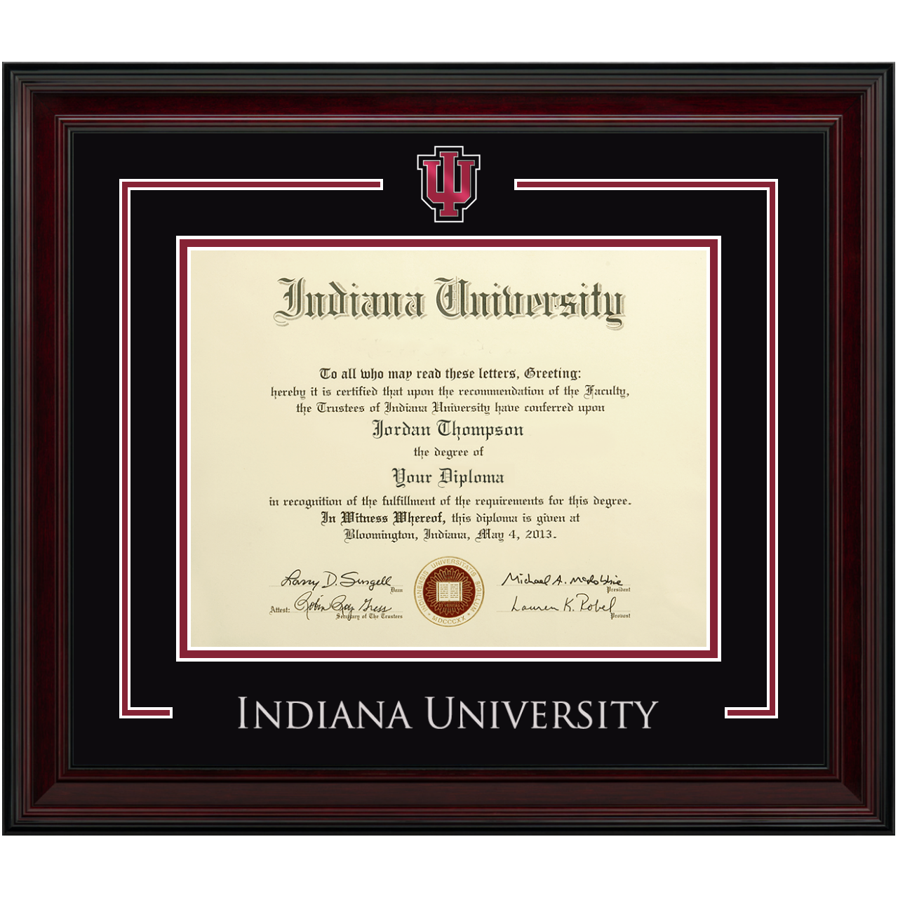 Spirit Medallion Diploma Frame in Encore Indiana University Bloomington ...