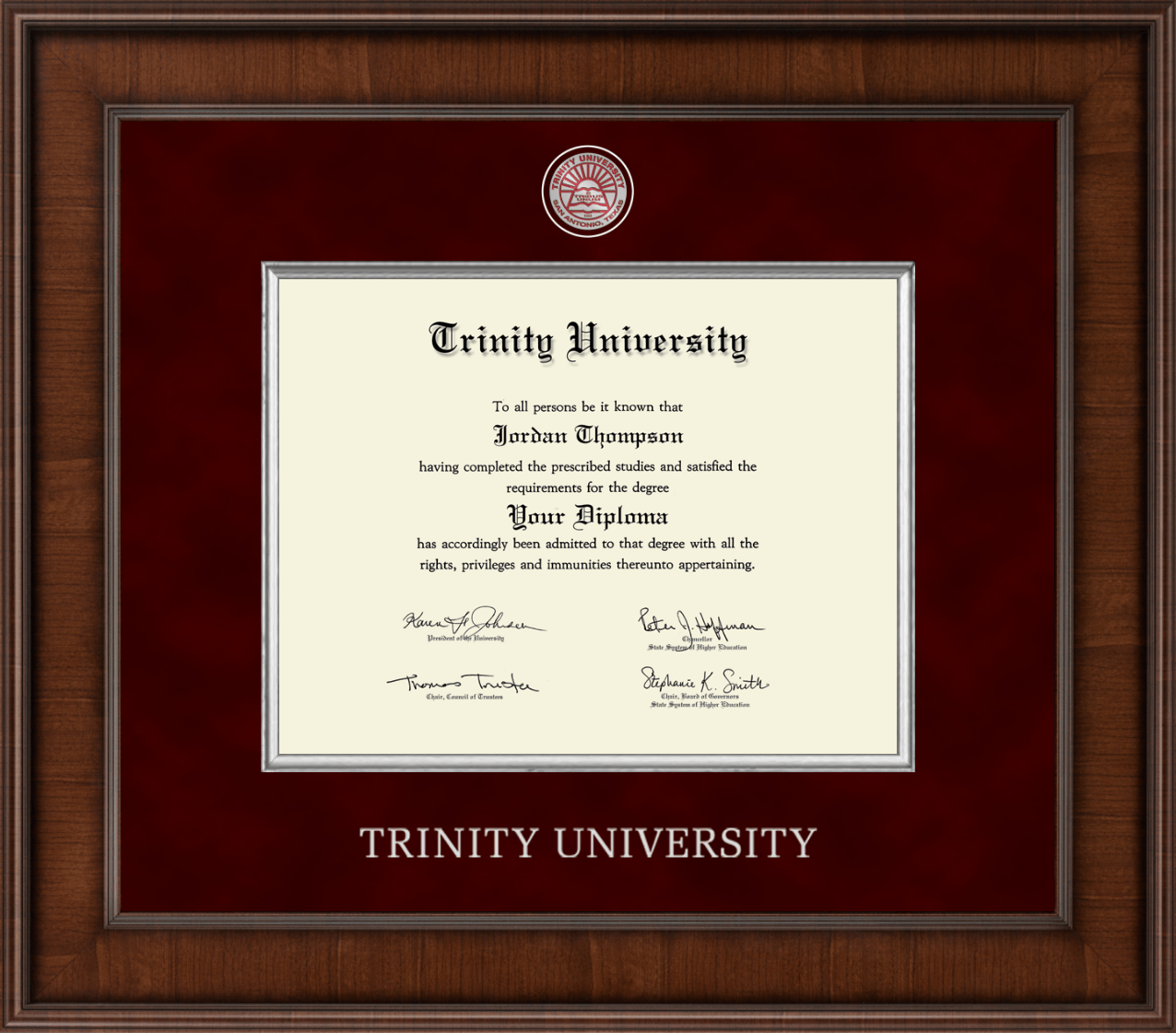 Trinity University Presidential Masterpiece Diploma Frame in Madison ...
