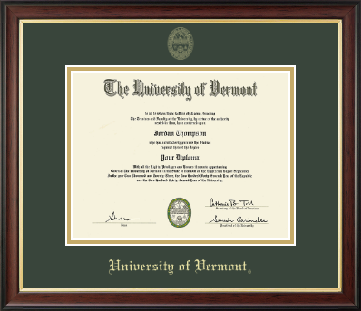 The University of Vermont Diploma Frame | Church Hill Classics