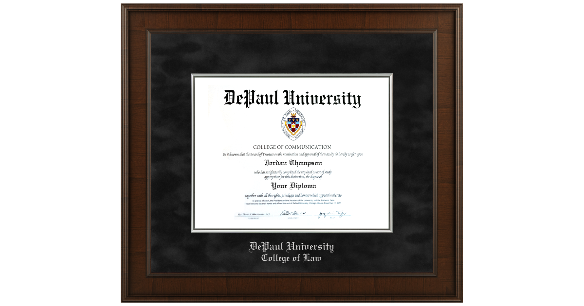 DePaul College of Law Diploma Frames | Church Hill Classics