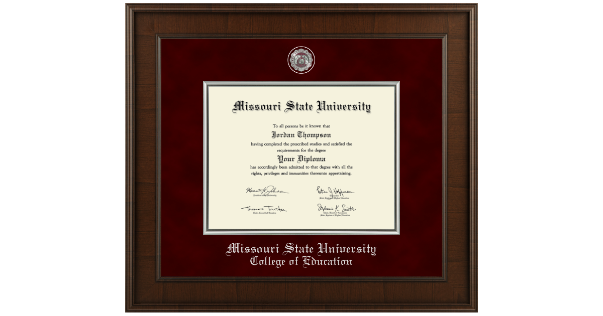 Missouri State College of Education Diploma Frames
