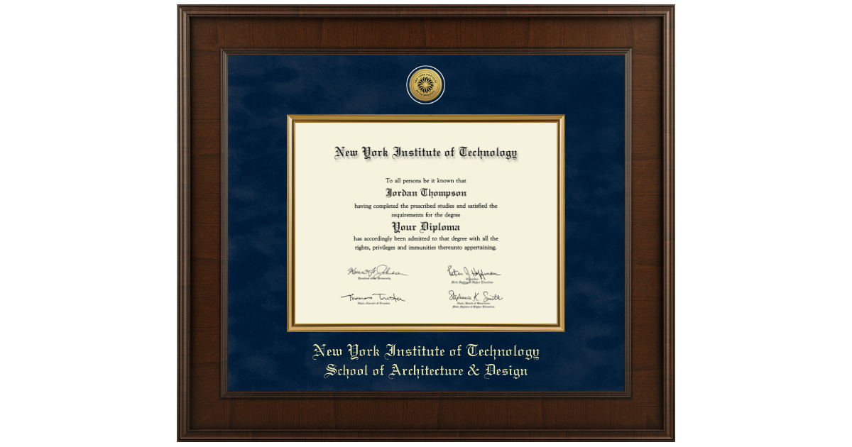 NYIT School of Architecture & Design Diploma Frames