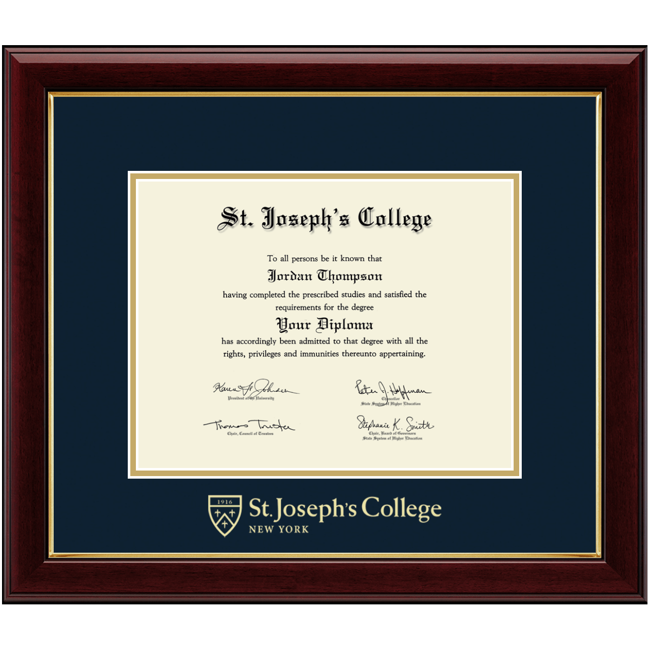 Gold Embossed Diploma Frame in Gallery St. Joseph's College New York ...