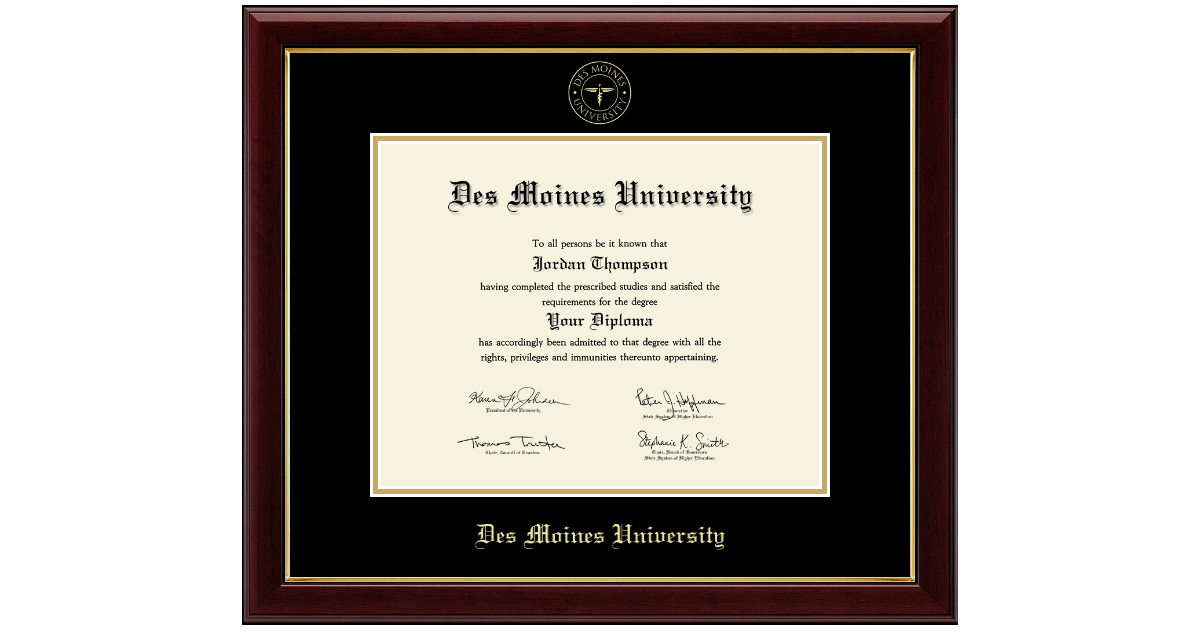 DO/DPM/DPT - Gold Embossed Diploma Frame in Gallery Des Moines ...
