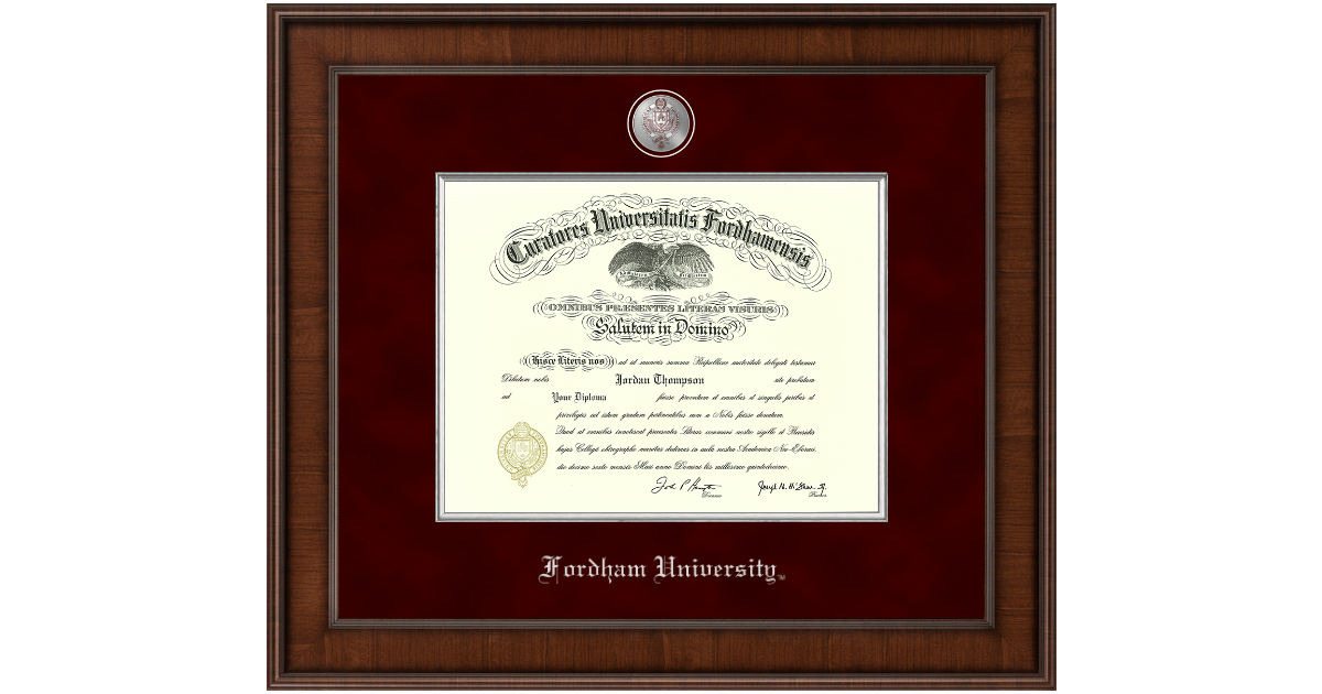 Fordham Diploma Frames | Rams Gifts | Church Hill Classics