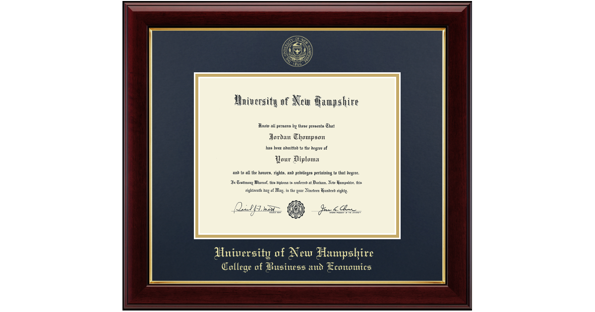 Gold Embossed Diploma Frame in Gallery University of New Hampshire ...