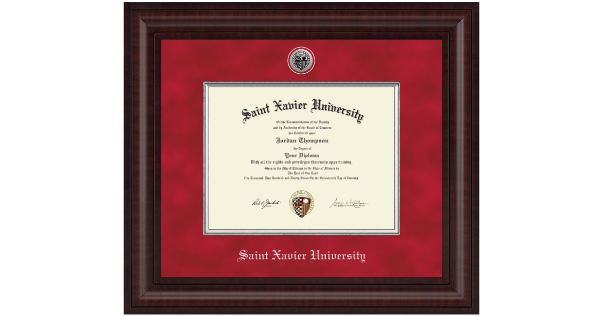 Presidential Silver Engraved Diploma Frame in Premier Saint Xavier ...