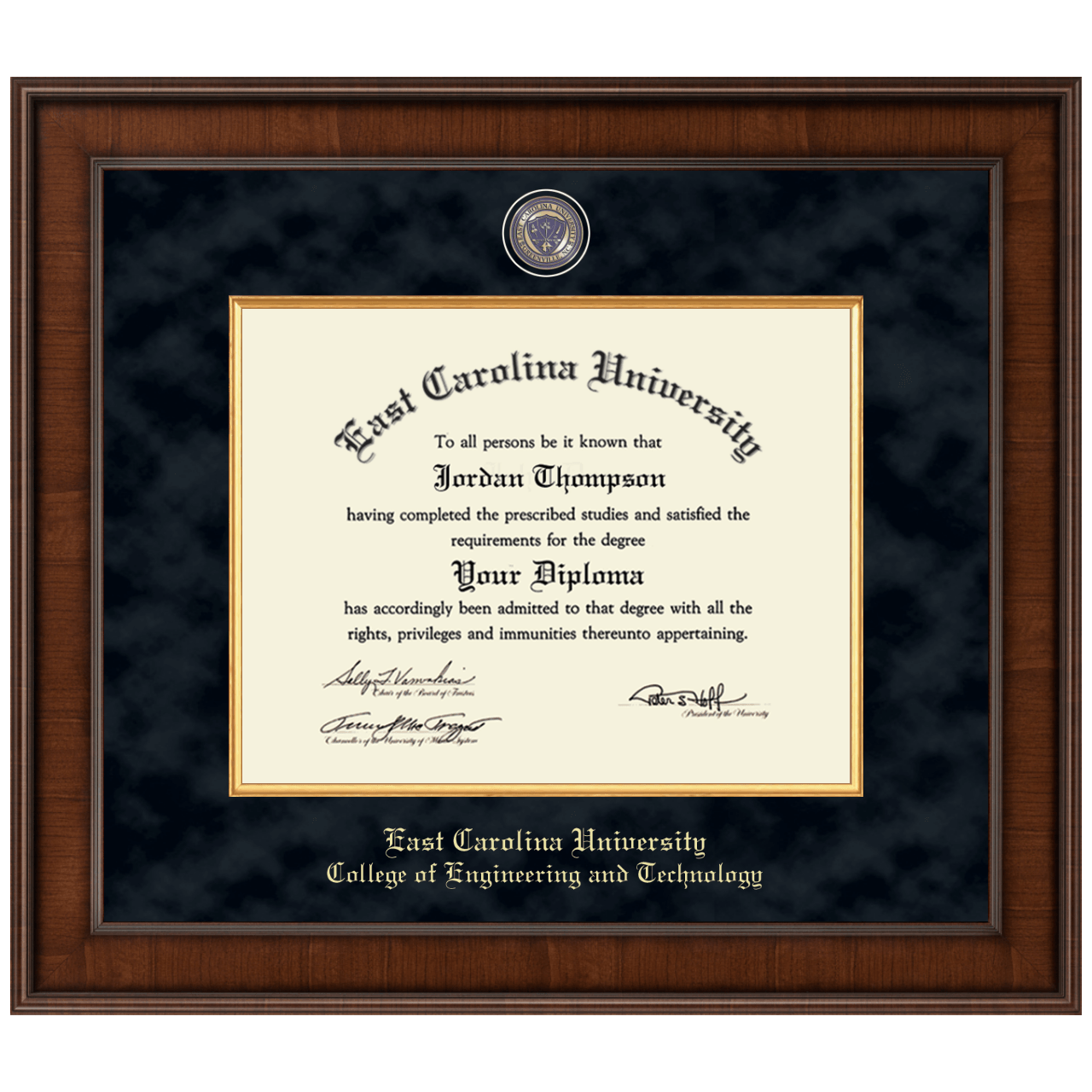 ECU College of Engineering and Technology Diploma Frames