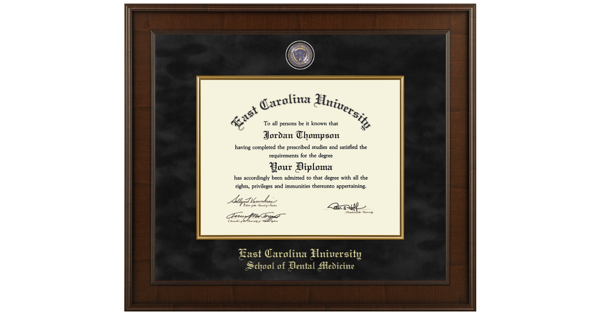 ECU School of Dental Medicine Diploma Frames | Church Hill Classics