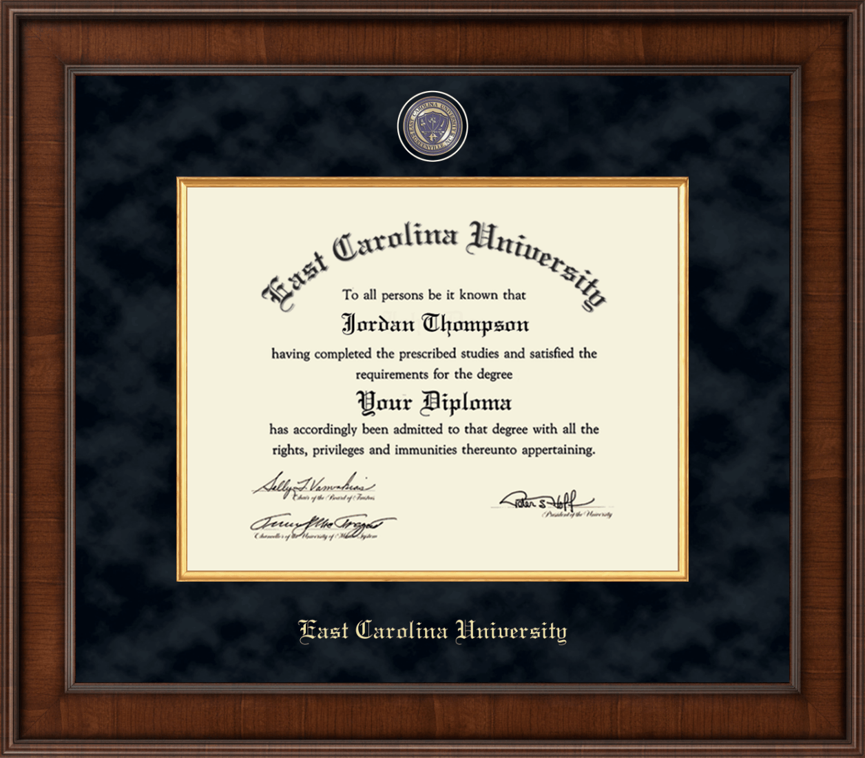 East Carolina University Presidential Masterpiece Diploma Frame in ...