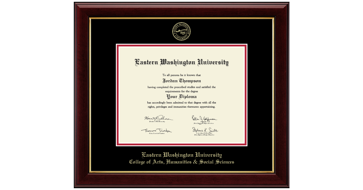 Gold Embossed Diploma Frame in Gallery Eastern Washington University ...