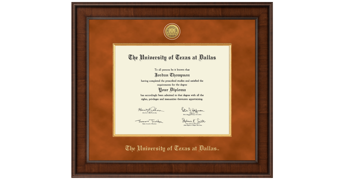 Presidential Gold Engraved Diploma Frame in Madison The University of ...