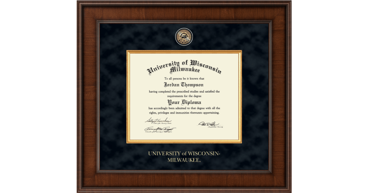 University of Wisconsin-Milwaukee Diploma Frame | Church Hill Classics