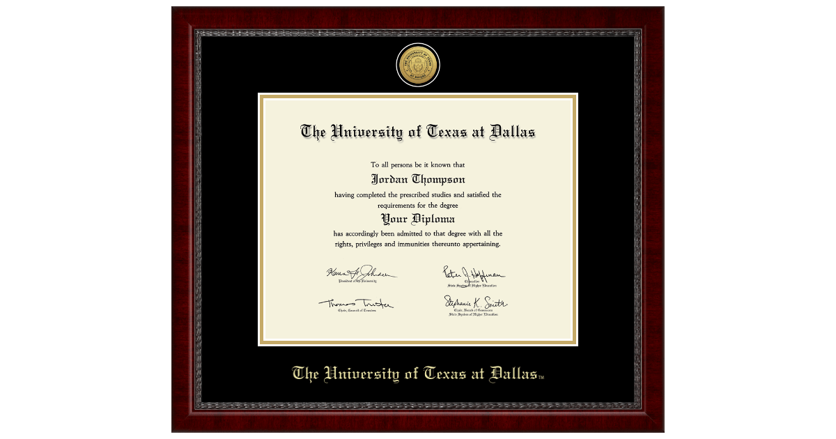 Gold Engraved Medallion Diploma Frame in Sutton The University of Texas ...