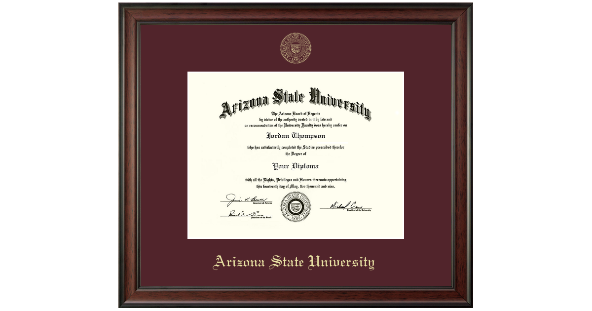 Gold Embossed Diploma Frame in Studio Arizona State University - Item ...