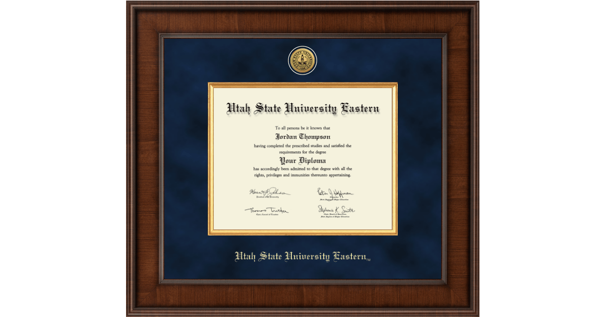 Presidential Gold Engraved Diploma Frame in Madison Utah State ...