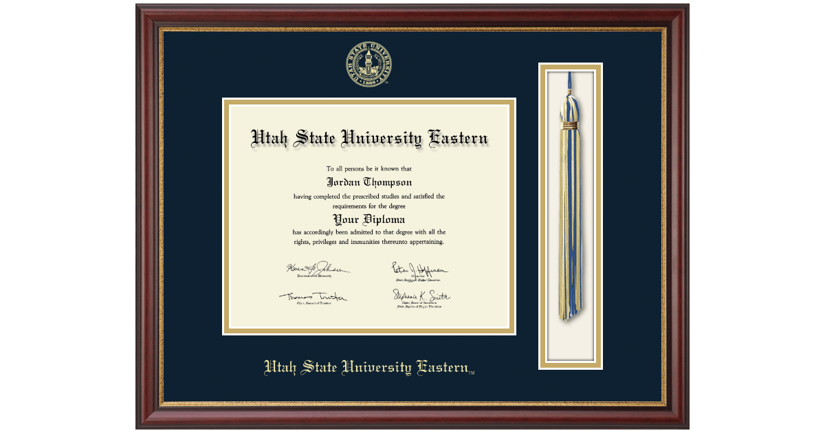 Tassel & Cord Diploma Frame in Newport Utah State University Eastern ...