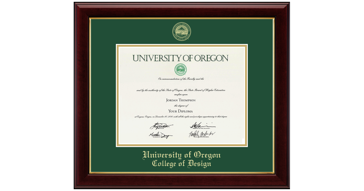 Gold Embossed Diploma Frame in Gallery University of Oregon - Item ...