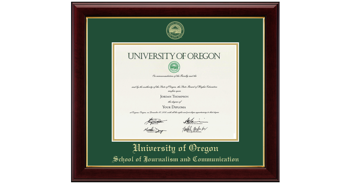 Gold Embossed Diploma Frame in Gallery University of Oregon - Item ...